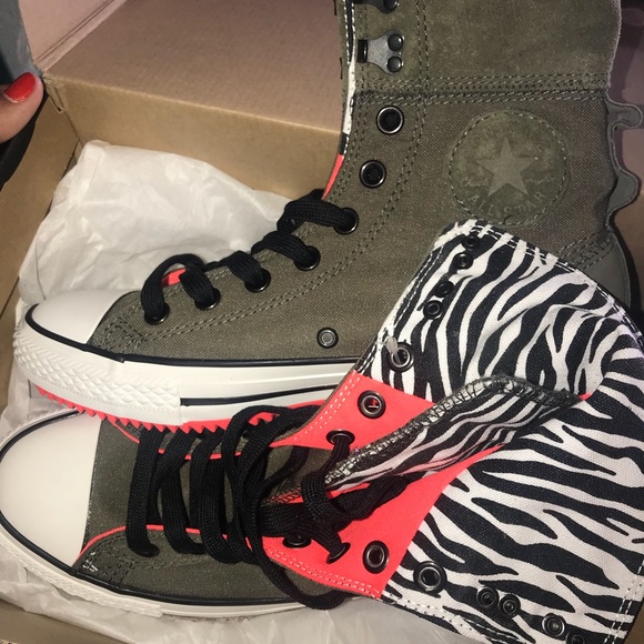 Converse | Shoes | Converse High Top Zebra Sole Women Size 65 | Poshmark